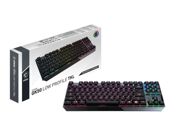 MSI VIGOR GK50 Low Profile TKL Gaming Keyboard - Pratica Computers